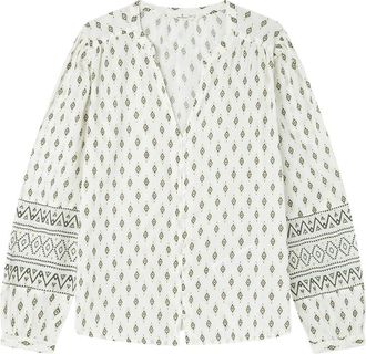 Springfield Damen 5.t.a.Blusa Printed Bluse, bunt, 44