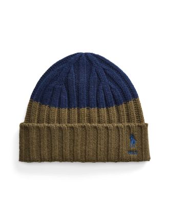 Ralph Lauren RIB-KNIT MERINO WOOL-BLEND BEANIE