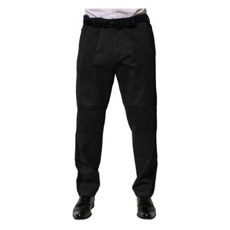 Dolce & Gabbana Cotton Dress Slim Formal Pants - - Trousers - Herren - Schwarzk - XS