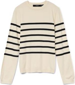Vero Moda Femme Vmsaba Plain O-Neck Pullover GA Noos, Bouleau, M EU