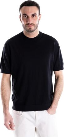 Paolo Pecora Homme, Tops, Noir, Taille: XL T-shirt &agrave; col rond