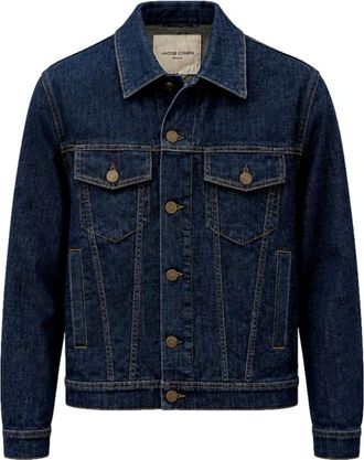 Jacob Cohen Trucker Jacket - Homme - Vestes - Bleu - Taille: 2XL