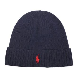 Polo Ralph Lauren Merino M&uuml;tze - - Accessories - Herren - Blau - ONE SIZE