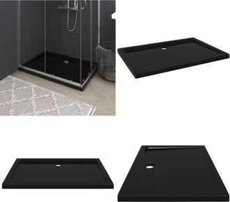 vidaXL Duschtasse abs Rechteckig Schwarz 70x100 cm - Duschwanne - Duschwannen - Home & Living - Schwarz