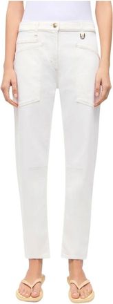 Cambio Femme, Jeans, Blanc, Taille: 40 FR Ocean O-Shape Cropped Jeans