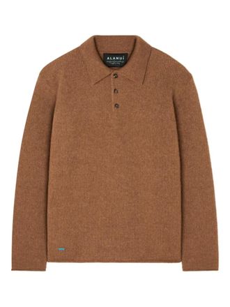 Alanui Poloshirt aus Kaschmitgemisch - Braun
