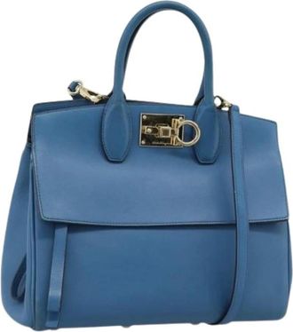Ferragamo Sac &agrave; main doccasion - Femme - Pre-owned - Bleu - Taille: ONE Size