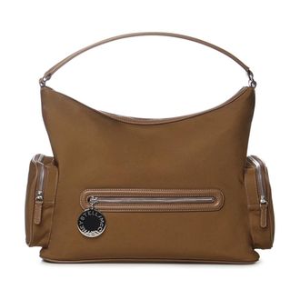 Stella McCartney Dartmoor Schultertasche mit Rei&szlig;verschlusstasche - - Bags - Damen - Braun - ONE SIZE