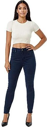 Tazzio Jean skinny Fit haute Rise Denim Jeans stretch slim F103, bleu marine, W42