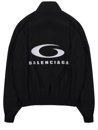 Balenciaga Cotton Blend Track Jacket - Black