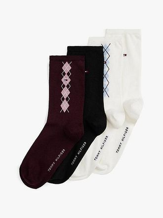 Tommy Hilfiger Lot de 4 paires de chaussettes à motif argyle