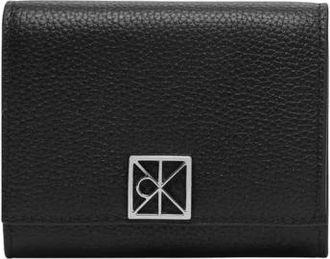 Calvin Klein Tri-Fold Geldb&ouml;rse mit Logo-Akzent - - Accessories - Damen - Schwarzk - ONE SIZE