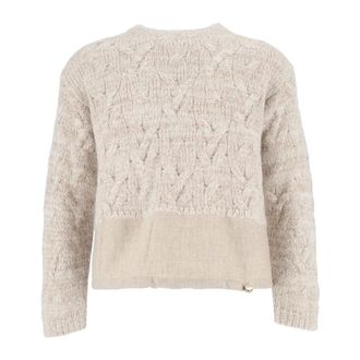 Fabiana Filippi Maglia Girocollo - Femme - Pulls - Beige - Taille: 38 FR