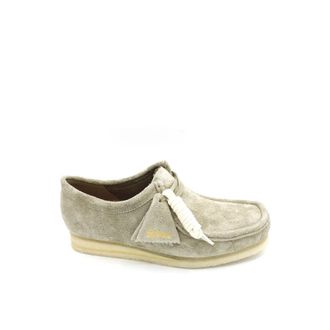Clarks Wildleder Wallabee Gummisohle Schn&uuml;rschuh - - Shoes - Herren - Grau - 44 EU