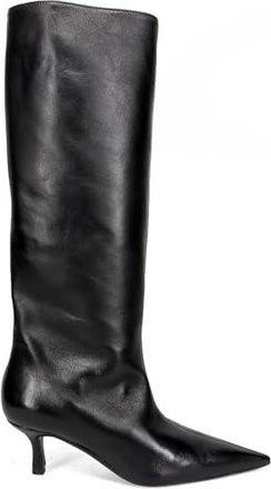 Sangiorgio Bottes Femme TUBE ROQUET NOIR en Cuir Noir - B170 NAPPA NOIR - Taille 39, Noir, 40 EU