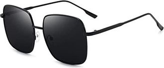 Generic 2025 Designer Métal Hommes et Femmes Lunettes de soleil rétro carrées Vacances en plein air Lunettes de soleil de sport tendance (couleur : A, taille 