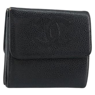 Chanel Pre-owned Leder Portemonnaie - - Pre-owned - Damen - Schwarzk - ONE SIZE