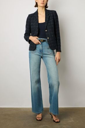 Gerard Darel Blazer en tweed &agrave; carreaux - BELLIE - Marine
