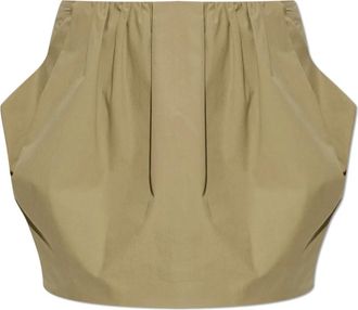 Balmain Femme, Jupes, Vert, Taille: 40 FR Jupe Ballon en Popeline de Coton