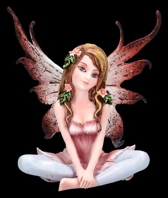 Generic Fantasy Elfen Figur Rosa sitzt im Schneidersitz 11 cm Fee