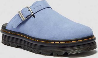 Dr. Martens Su&egrave;de Zebzag Wildleder Casual Slingback Plateau Mules in Blau, Gr&ouml;&szlig;e: 36