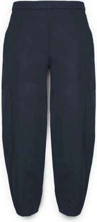 Elena Miro Femme, Pantalons, Bleu, Taille: 36 FR Pantalon Ballons en Coton Stretch