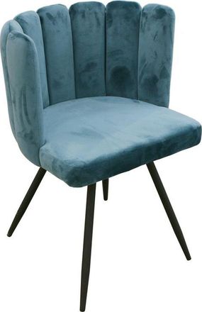 The Home Deco Factory The Home Deco Factory - Chaise Ariel Velours Bleu Canard Home Deco Factory