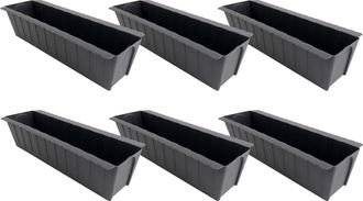 CB Home & Style 6er Set Blumenkasten Kunststoff Pflanzkasten Set Einsatz für Europaletten Balkonkasten Palette Topf