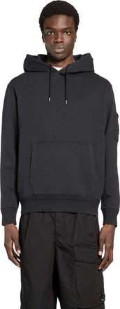 C.P. Company Cotton Diagonal Fleece Lens Hoodie