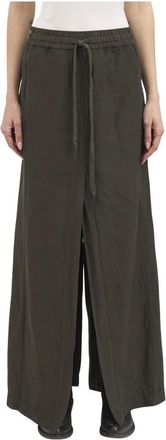 Andrea Ya'aqov Femme, Pantalons, Brun, Taille: 38 FR Longue jupe en viscose et lin