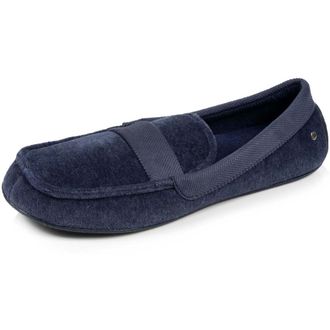 Isotoner Chaussons mocassins Homme Marine chin&eacute;