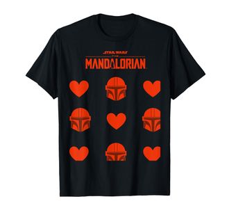 Star Wars The Mandalorian Heart Grid of Nine Valentine T-Shirt