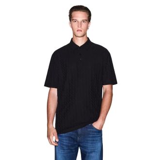 A|X Armani Exchange Poloshirt f&uuml;r Herren, Mit Kragen (Schwarz)