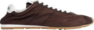 Miu Miu Plume Technical Fabric And Suede Sneakers