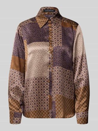 Luisa Cerano Regular Fit Bluse aus Seide im Allover-Look