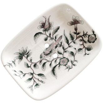 Hemobllo Keramik Seifenschale mit Abfluss f&uuml;r Badezimmer Kreative Bruchfeste Seifenablage zur Schnellen Trocknung Dekorativ und Platzsparend