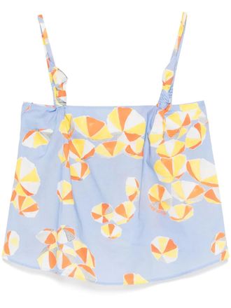 Moschino blouse à imprimé graphique - Bleu