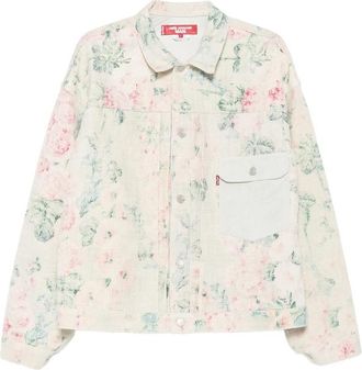 Junya Watanabe Floral-print Panelled Jacket