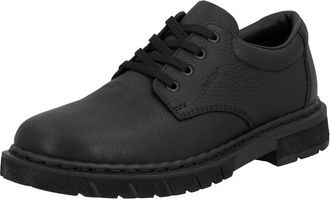 Rieker Schn&uuml;rschuh RIEKER, Herren, Gr. 44, schwarz, Glattleder, unifarben, Schuhe Schn&uuml;rschuh, Halbschuh, Basic-Schn&uuml;rer, mit Profilsohle und Lederinnensohle
