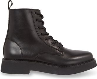 Tommy Jeans Schnürschuhe Tommy Jeans Tjw Lace Up Flat Boot EN0EN02310 Schwarz