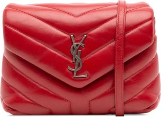 Saint Laurent Hobo Bags - Toy Matelasse Leather Monogram LouLou Crossbody - Gr. unisize - in Rot - für Damen