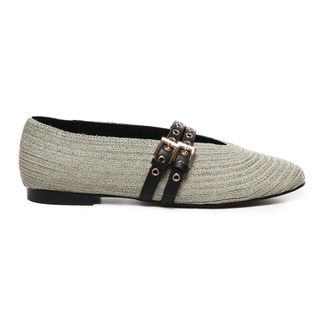 Bibi Lou Silberne Flache Schuhe mit Schnallen - - Shoes - Damen - Grau - 40 EU