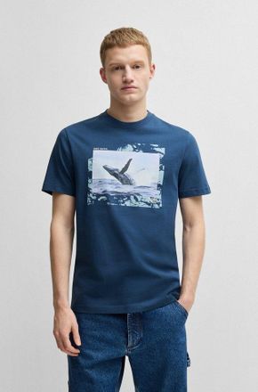 HUGO BOSS T-Shirt Te Dunetrace mit gro&szlig;em Fotodruck