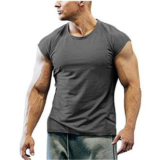 Generic D&eacute;bardeur de sport extensible pour homme - Couleur unie - Classique - &Eacute;l&eacute;gant - L&eacute;ger - Coupe ajust&eacute;e - Respirant - Pour le sport, le bodybuilding en 