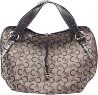 Celine Pre-owned Sac port&eacute; &eacute;paule en toile et cuir Bittersweet C Sulky - Femme - Pre-owned - Brun - Taille: ONE Size