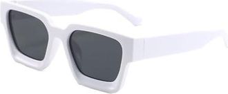 Generic Lunettes De Soleil &Agrave; Monture Carr&eacute;e For Hommes, Id&eacute;ales For Les Vacances, D&eacute;placements Quotidiens Et La Conduite(White)