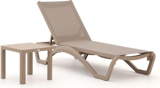 Forza Furniture Forza Russi Gartenliegen-Set 3-teilig stapelbar verstellbar