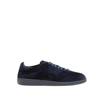 Santoni Suede Low Top Sneakers - - Shoes - Herren - Blau - 46 EU