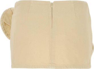 Magda Butrym Asymmetrical Ruched Cotton Dress - Beige