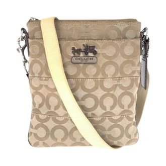 Coach Pre-owned Op Art Canvas Schultertasche - - Pre-owned - Damen - Beige - ONE SIZE